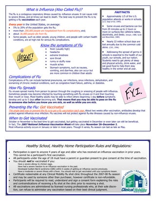 School Flu Shoot Program | PDF | Cold and Flu | Diseases and Conditions