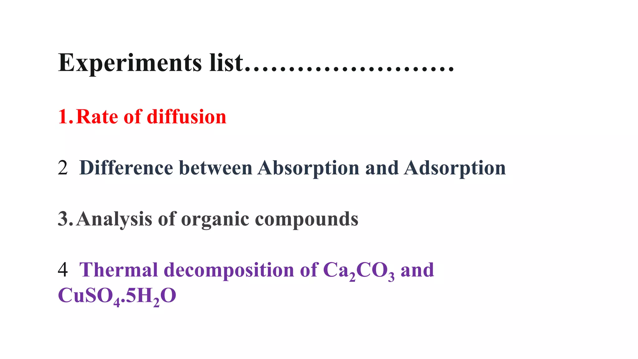 School chemistry experiments | PPTX