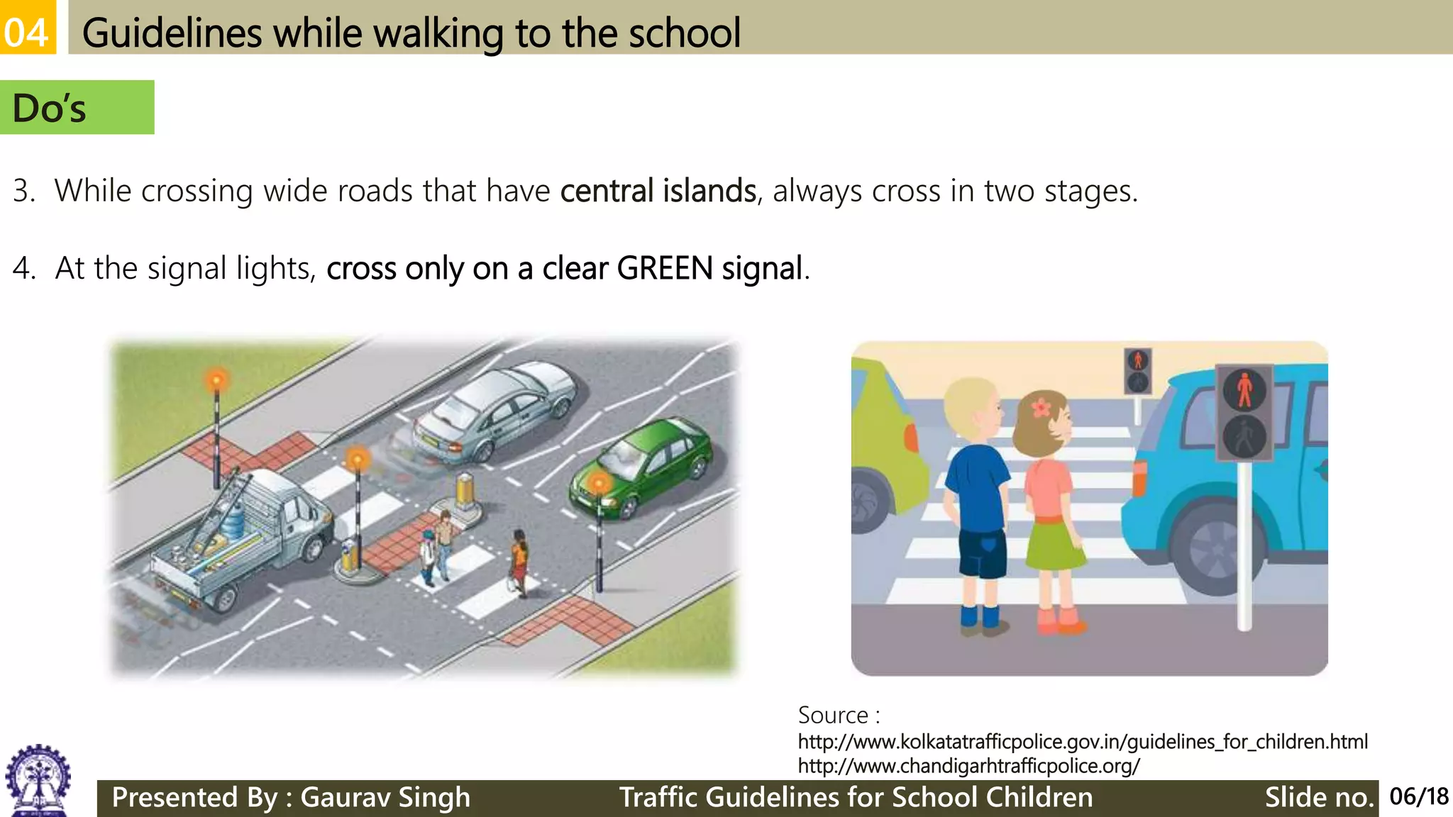 School children traffic safety guidelines | PPTX
