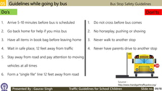 School children traffic safety guidelines | PPTX