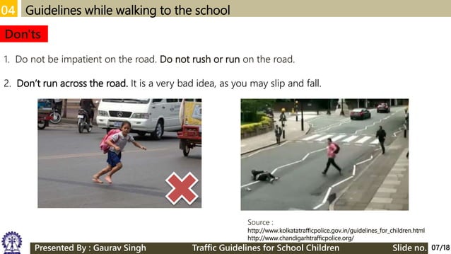 School children traffic safety guidelines | PPTX | Travel Preparation ...