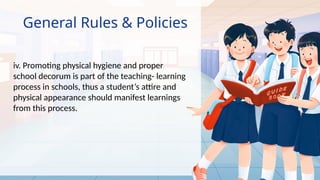 School Class Orientation Educational Presentation in Blue and White ...