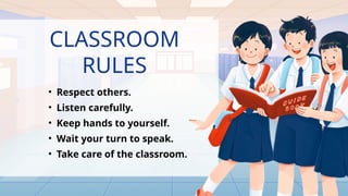 School Class Orientation Educational Presentation in Blue and White ...