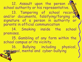 sCHOOL cODE OF dISCIPLINE.ppt