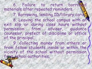 sCHOOL cODE OF dISCIPLINE.ppt