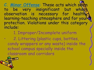 sCHOOL cODE OF dISCIPLINE.ppt