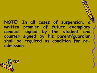 sCHOOL cODE OF dISCIPLINE.ppt
