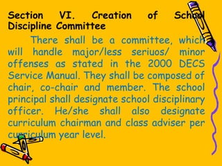 sCHOOL cODE OF dISCIPLINE.ppt