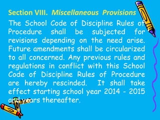 sCHOOL cODE OF dISCIPLINE.ppt