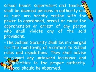 sCHOOL cODE OF dISCIPLINE.ppt
