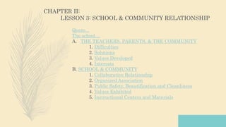 SCHOOL AND COMMUNITY RELATIONS | PPTX