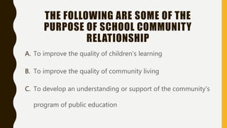 School community relationships | PPTX