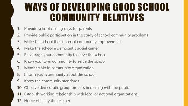 School community relationships | PPTX