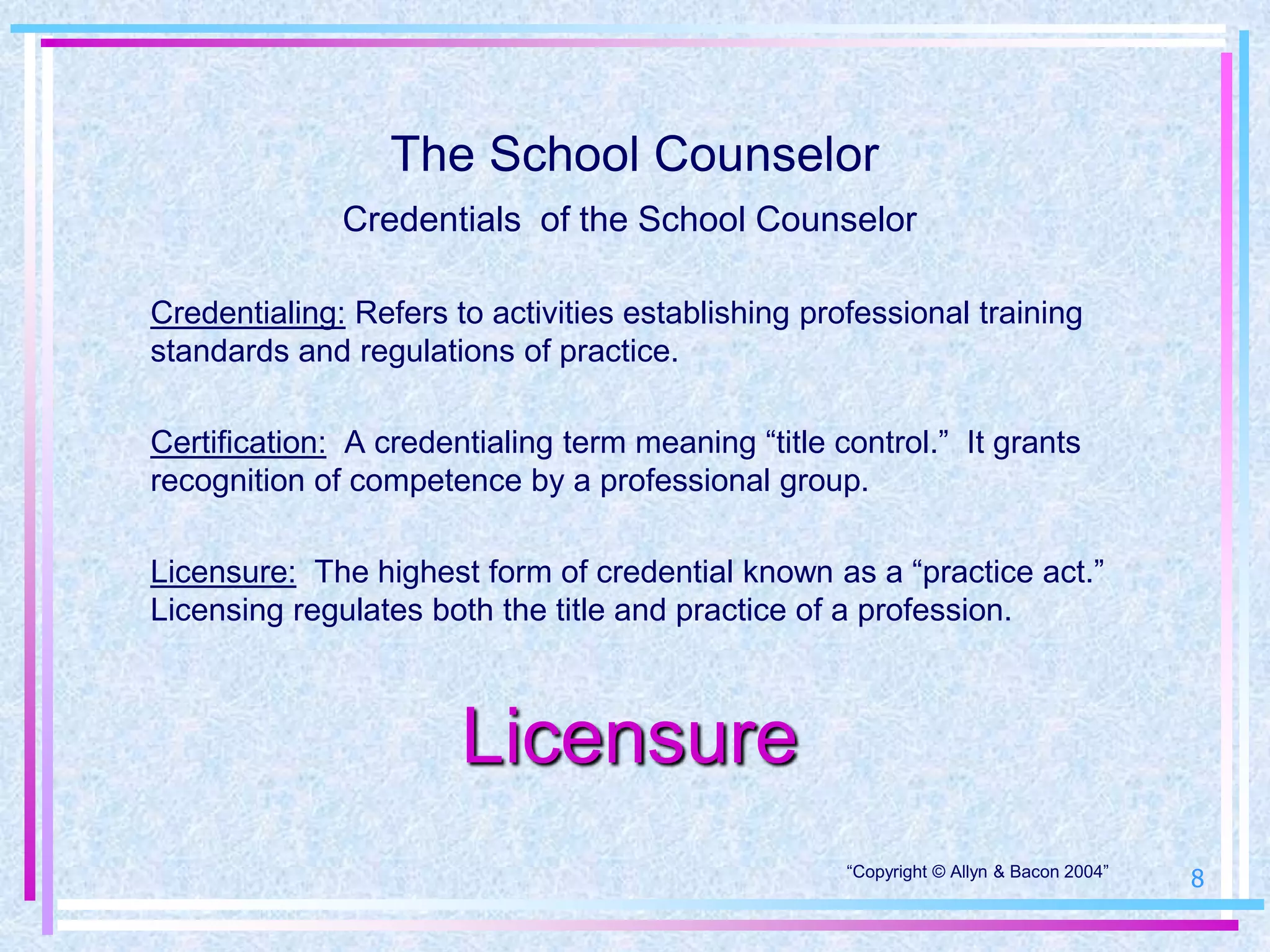 The School Counselor | PPTX