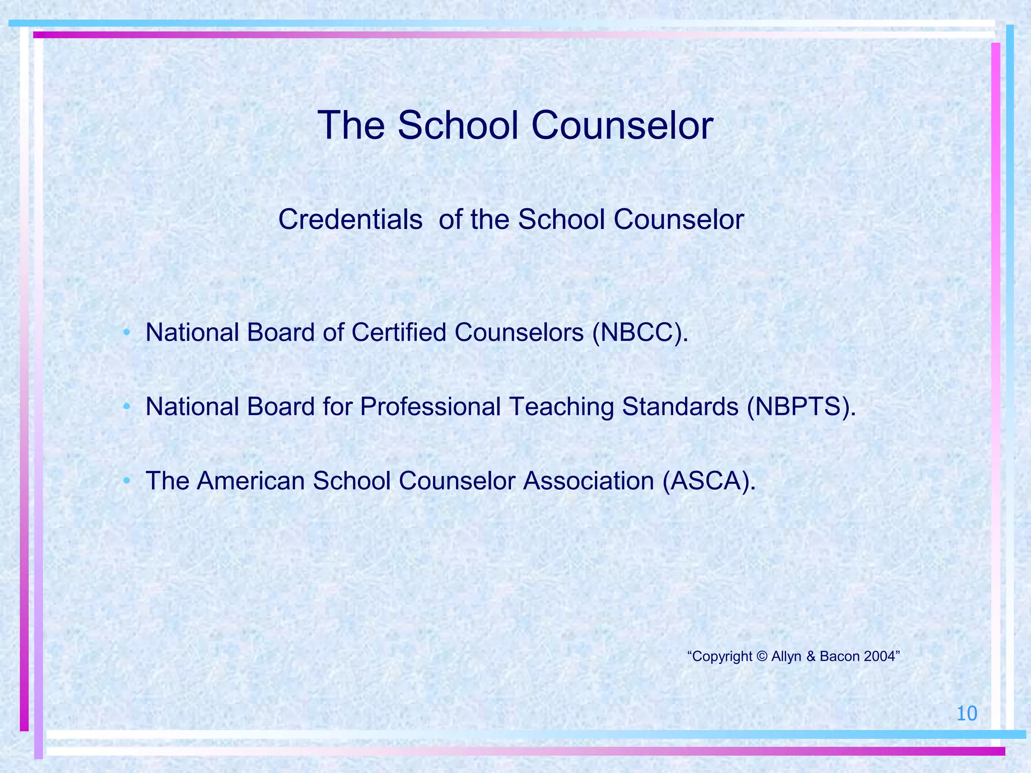 The School Counselor | PPT