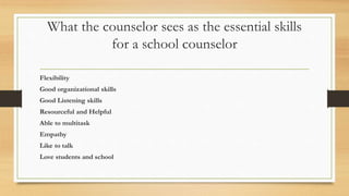 My School Counselor interview | PPT