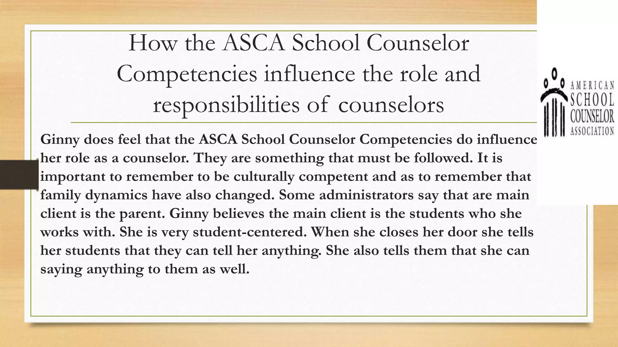 School counselor interview | PPTX