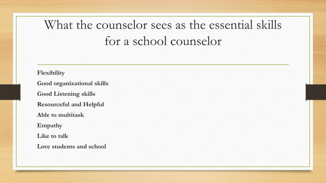 School counselor interview | PPTX