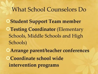School Counselors and Teachers | PPT