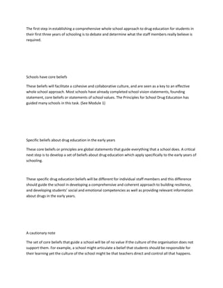 School culture and core beliefs | DOCX
