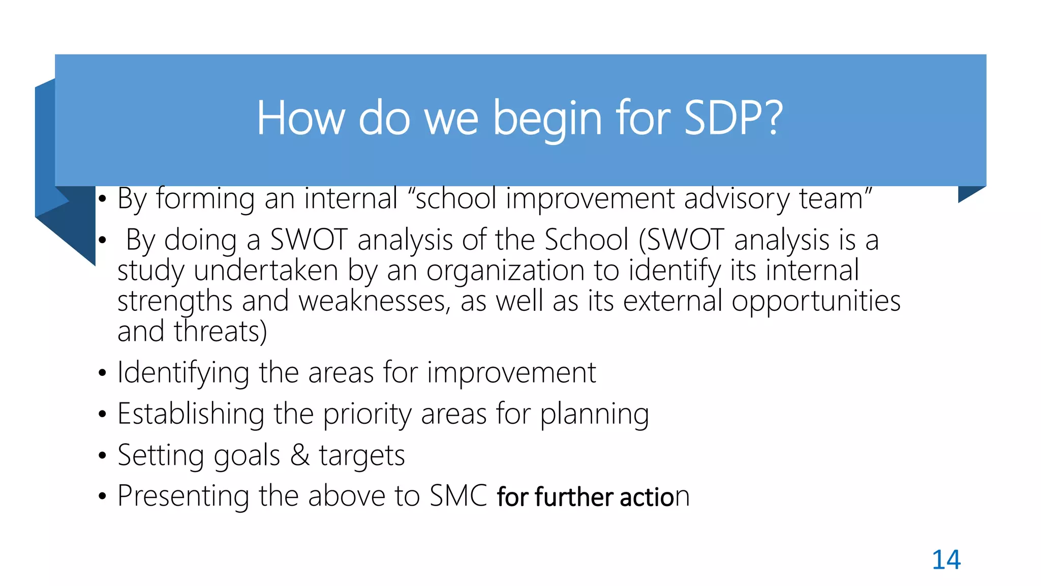 School Development Plan (SDP) - ppt | PPTX