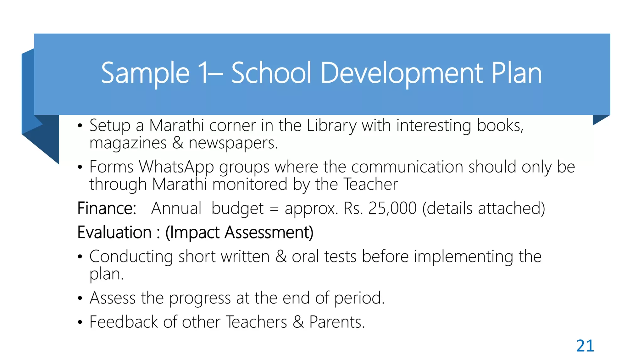 School Development Plan (SDP) - ppt | PPTX