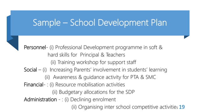 School Development Plan (SDP) - ppt | PPTX | Professional School ...