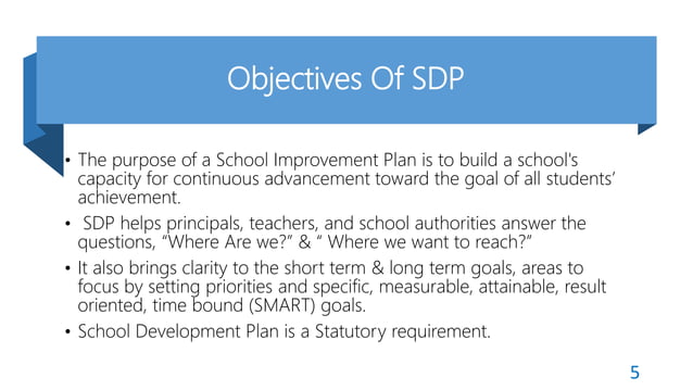 School Development Plan (SDP) - ppt | PPTX | Professional School | Postgraduate Education