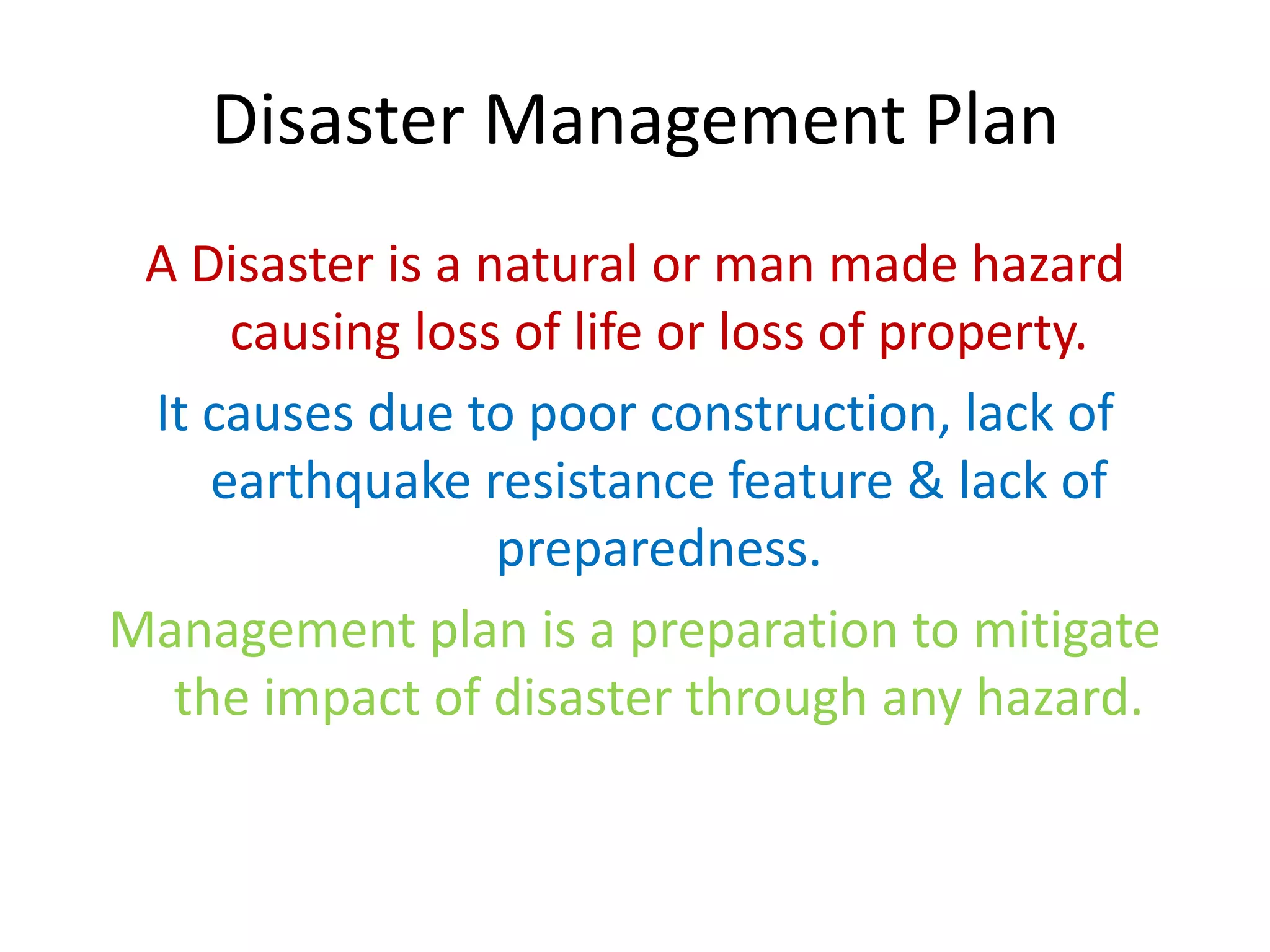 School disaster management plan | PPTX | Disasters