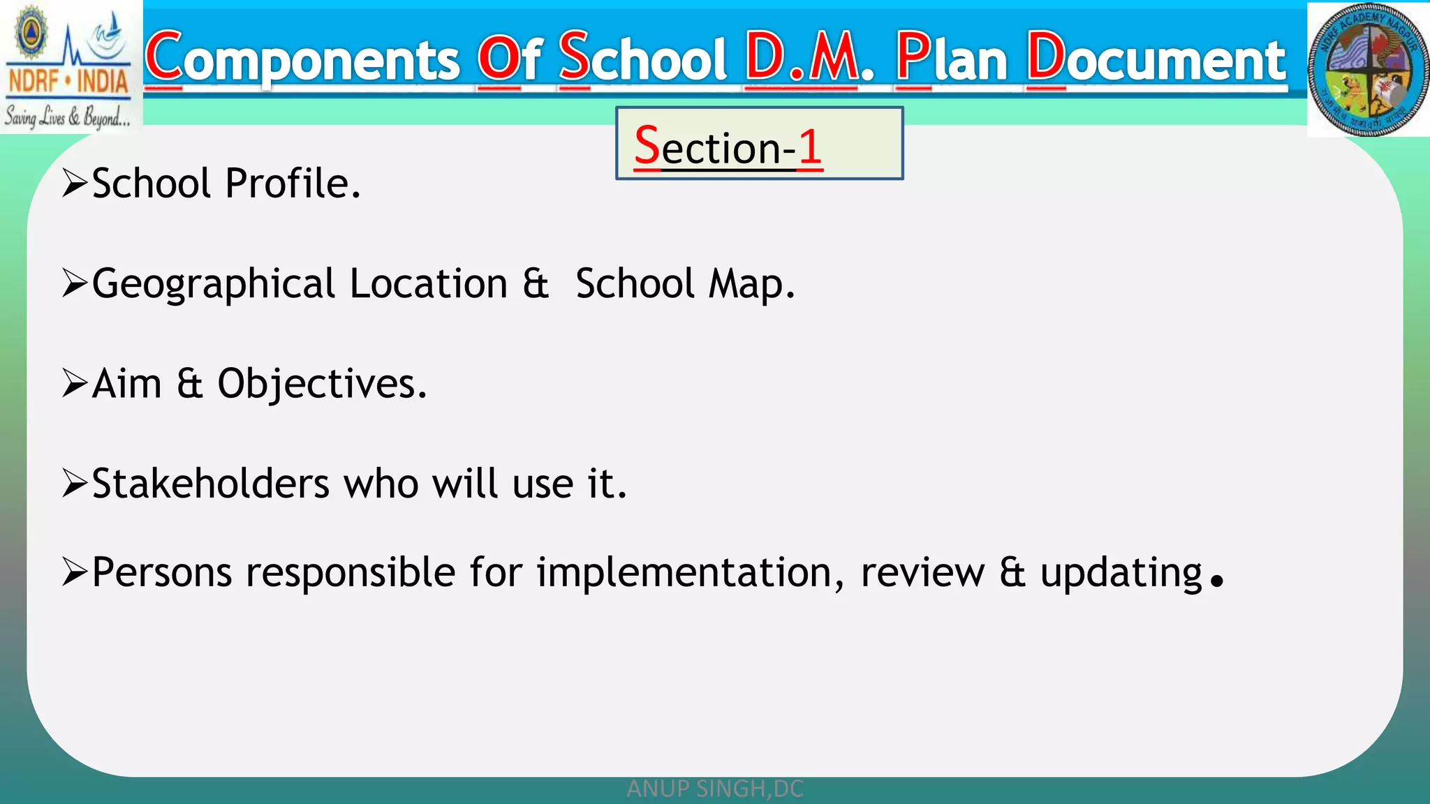 School disaster management plan | PPTX