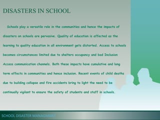School disaster managment | PPTX