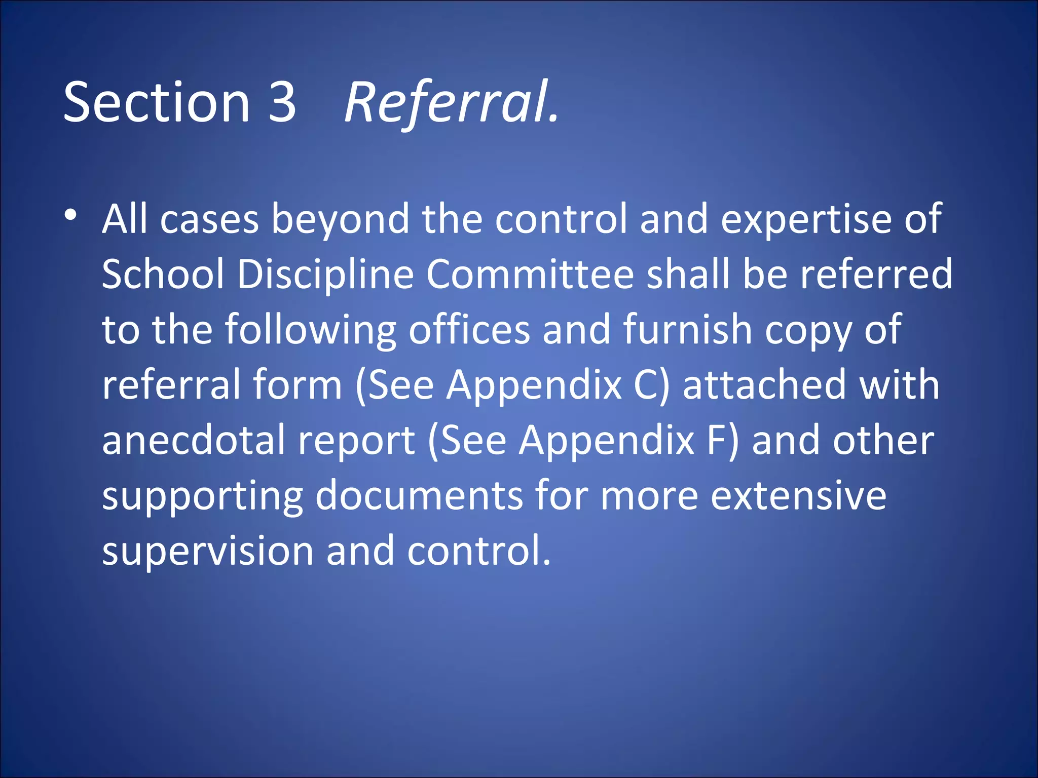School discipline rules of procedure | PPT