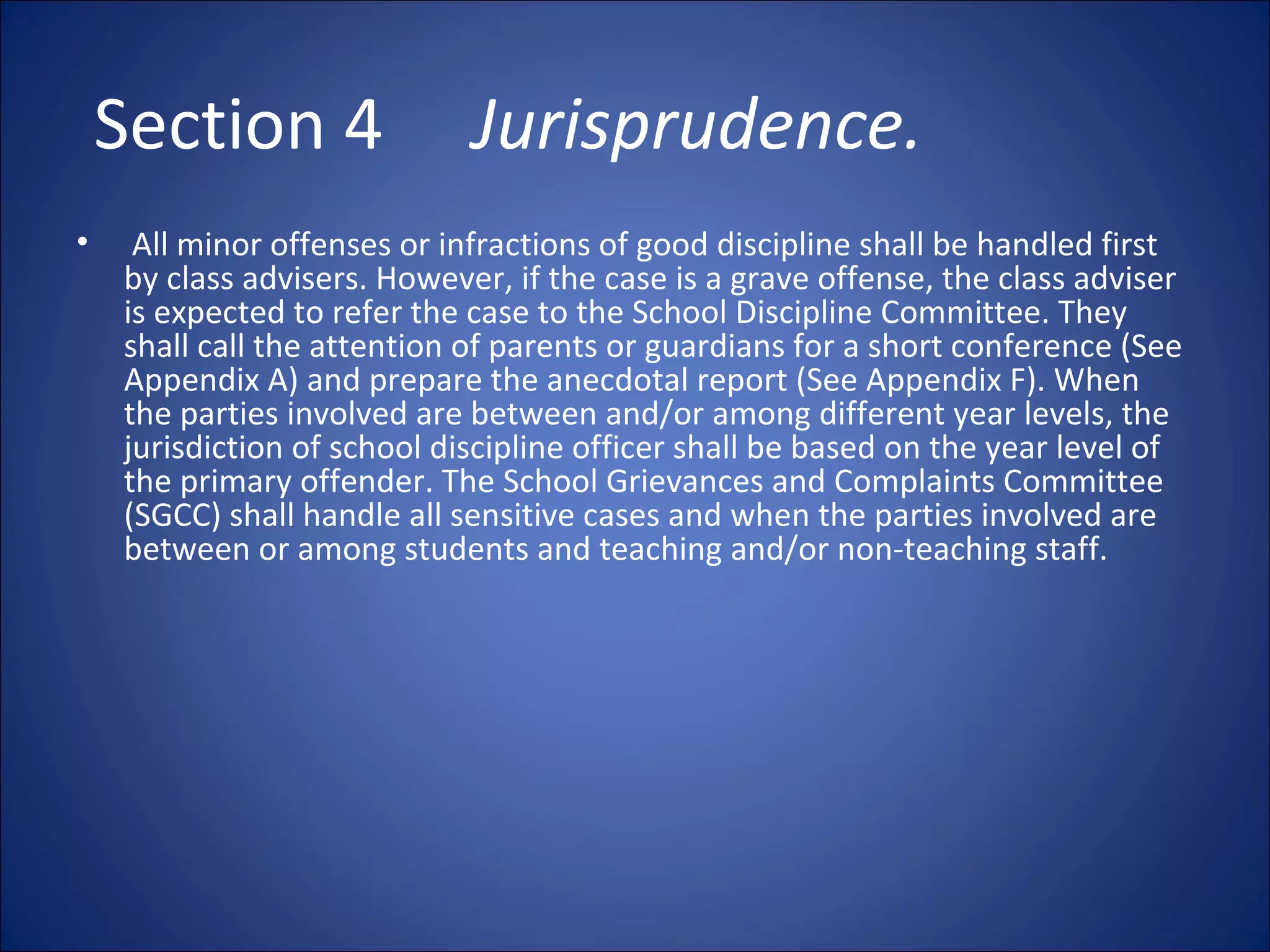 School discipline rules of procedure | PPT