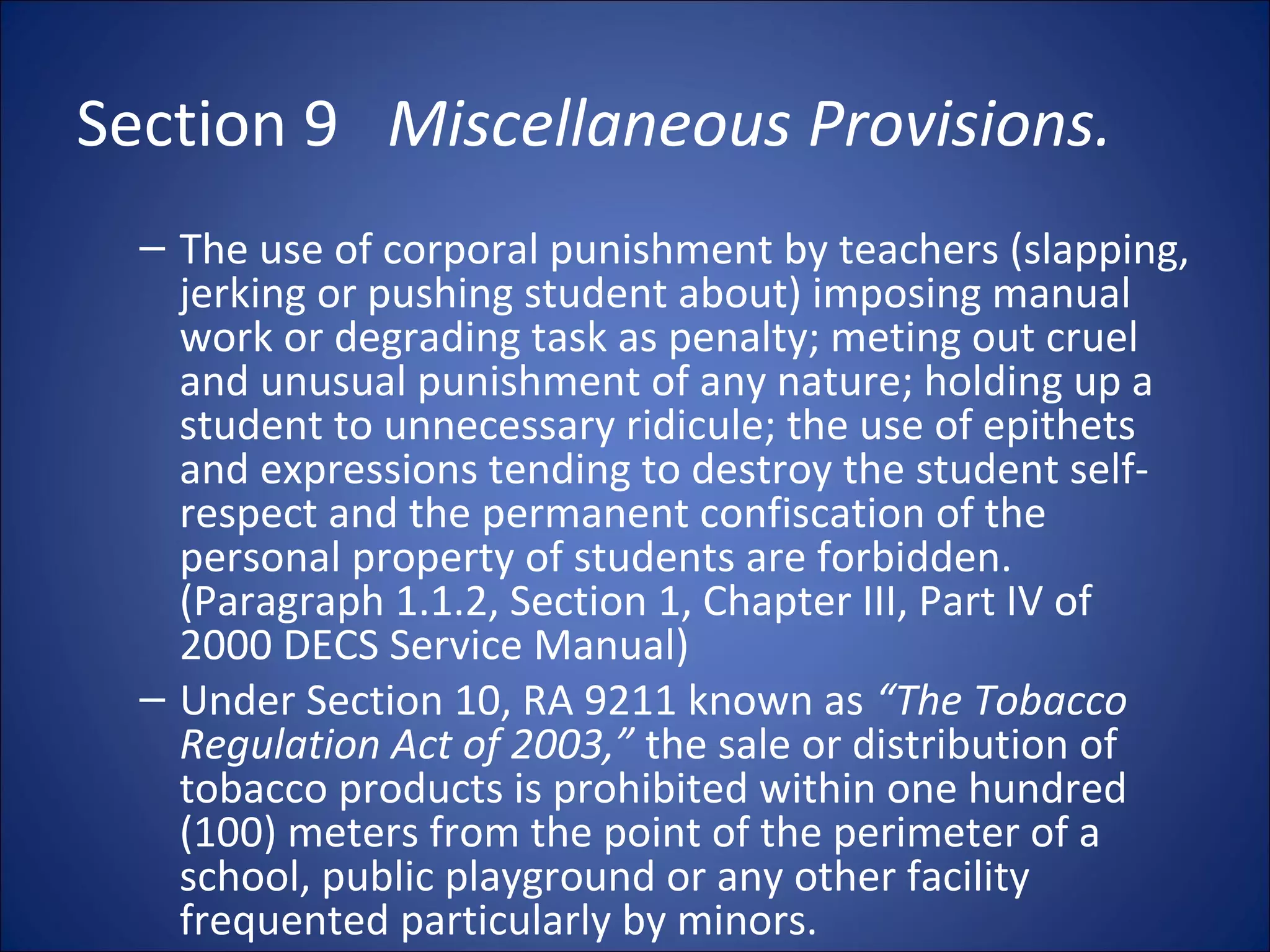 School discipline rules of procedure | PPT