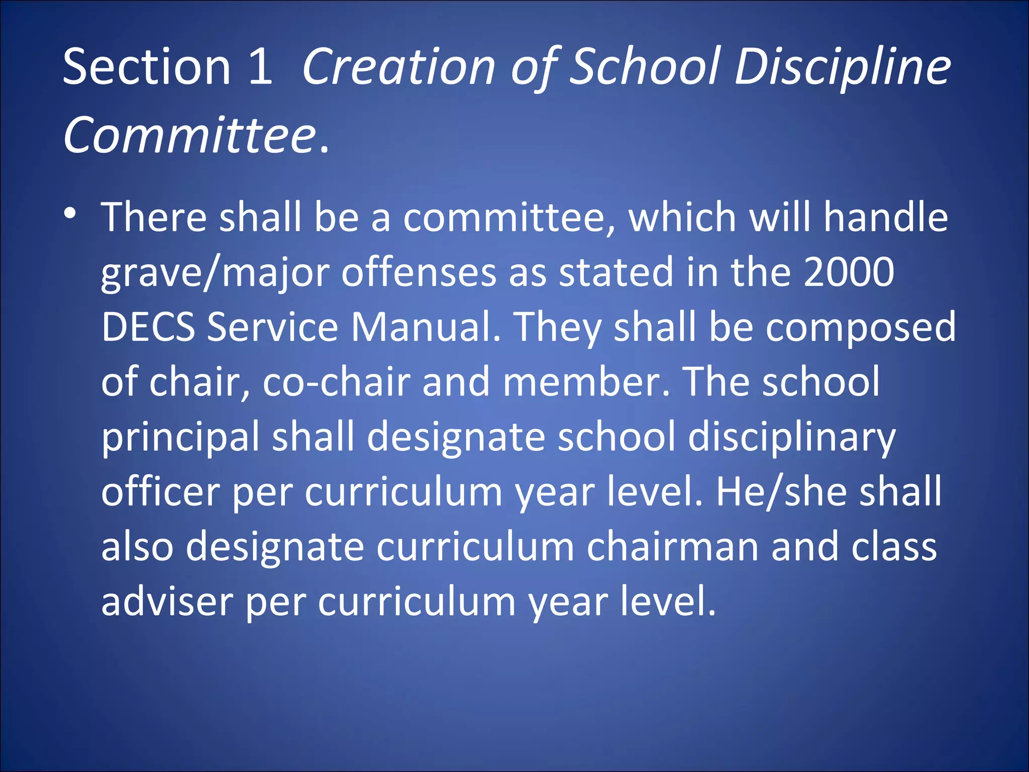 School discipline rules of procedure | PPT