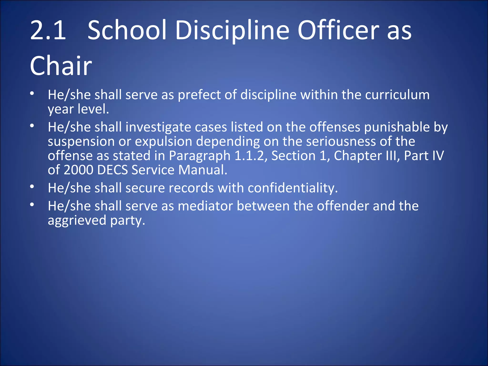 School discipline rules of procedure | PPT