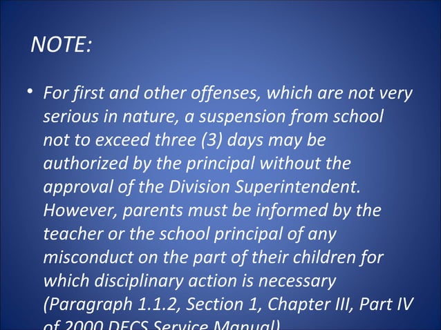 School discipline rules of procedure | PPT