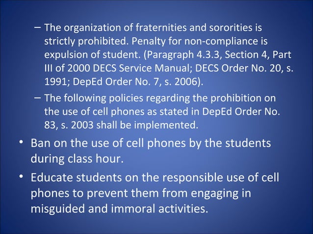 School discipline rules of procedure | PPT