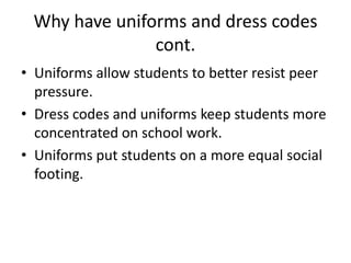 School dress codes kristen and peace | PPTX