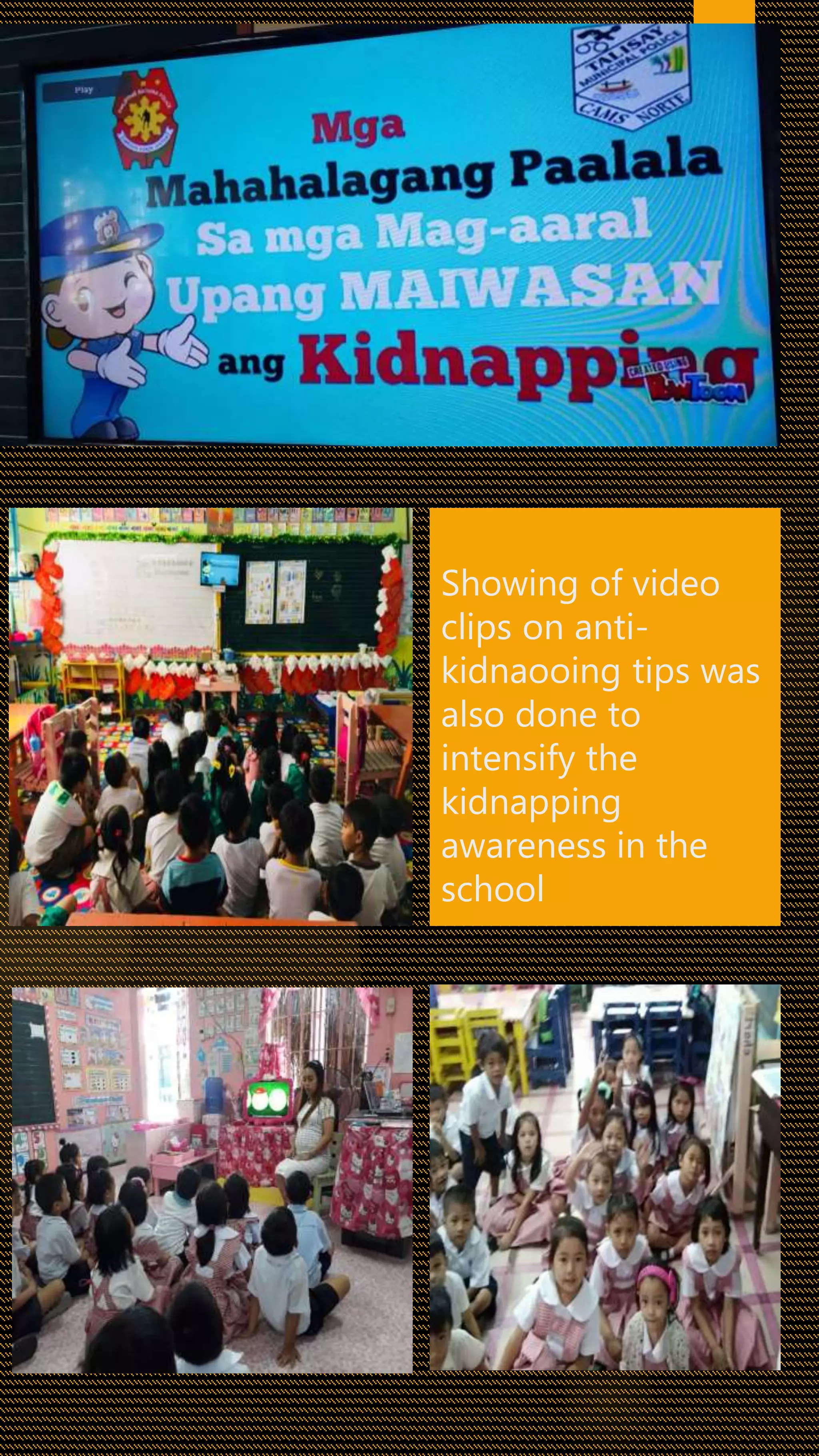 School drrm anti kidnapping campaign ppt | PPTX