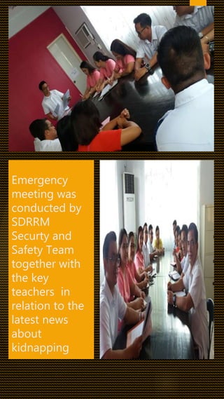 School drrm anti kidnapping campaign ppt | PPTX