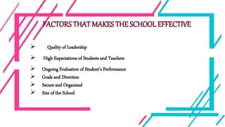 School Effectiveness, Accountability and Improvement | PPTX
