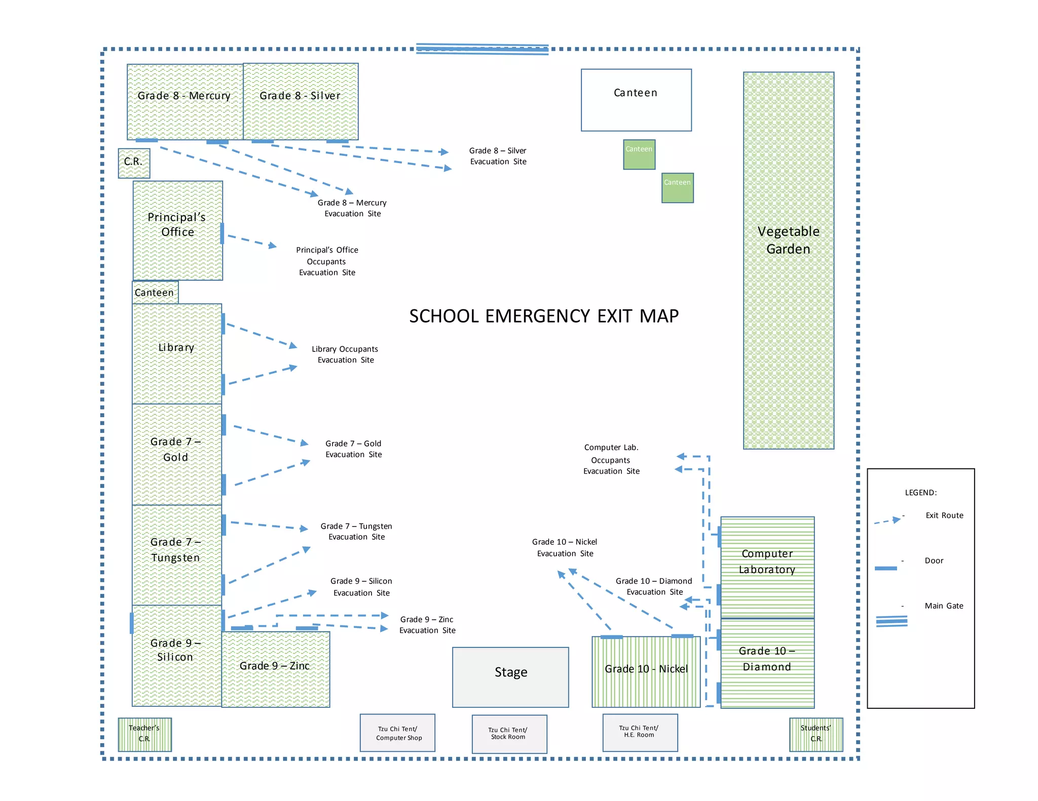 School emergency exit map | DOCX