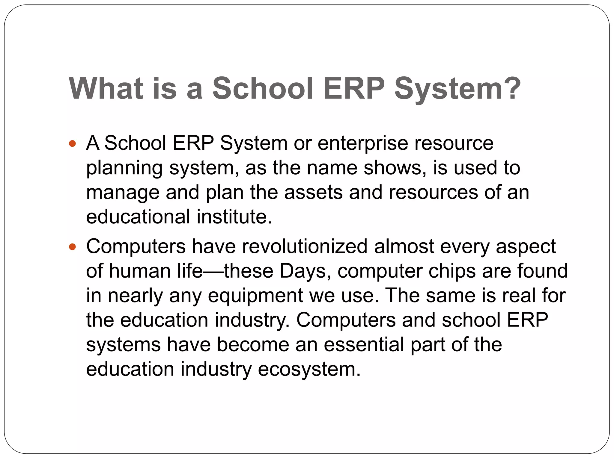 School ERP System | PPTX