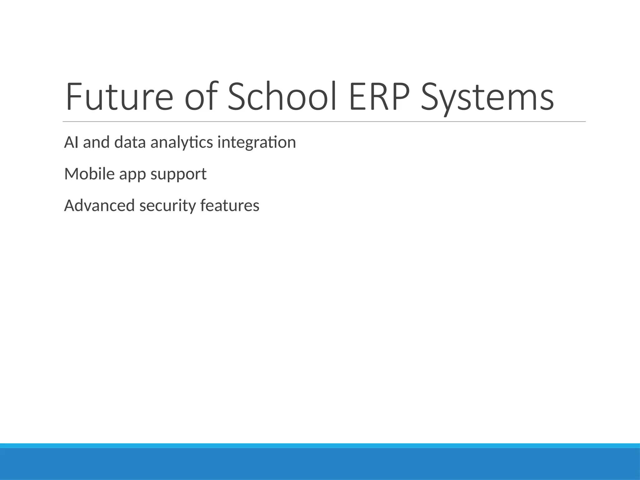Smart School ERP System for Modern Educational Management | PPT