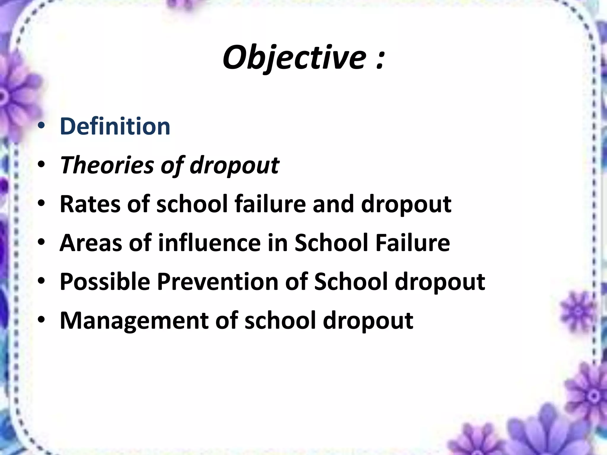 School failure and dropout | PPTX