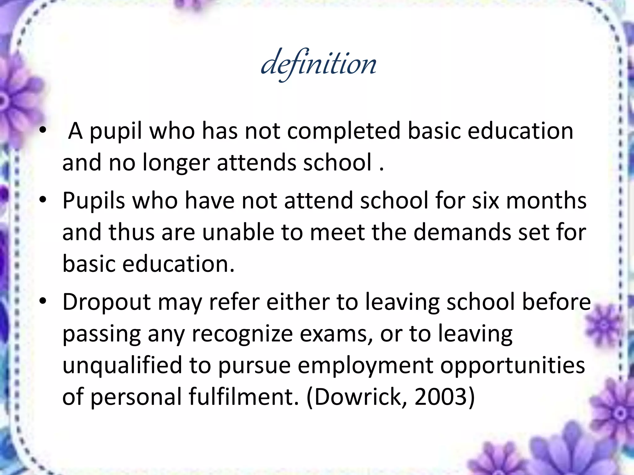 School failure and dropout | PPTX