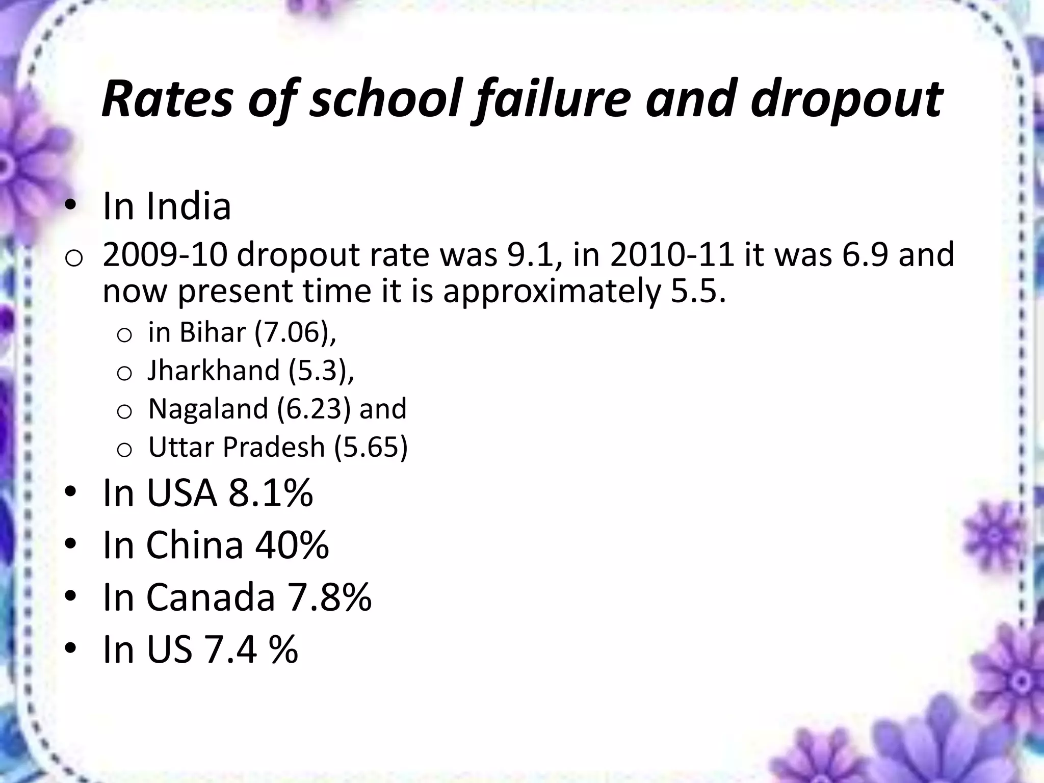 School failure and dropout | PPTX