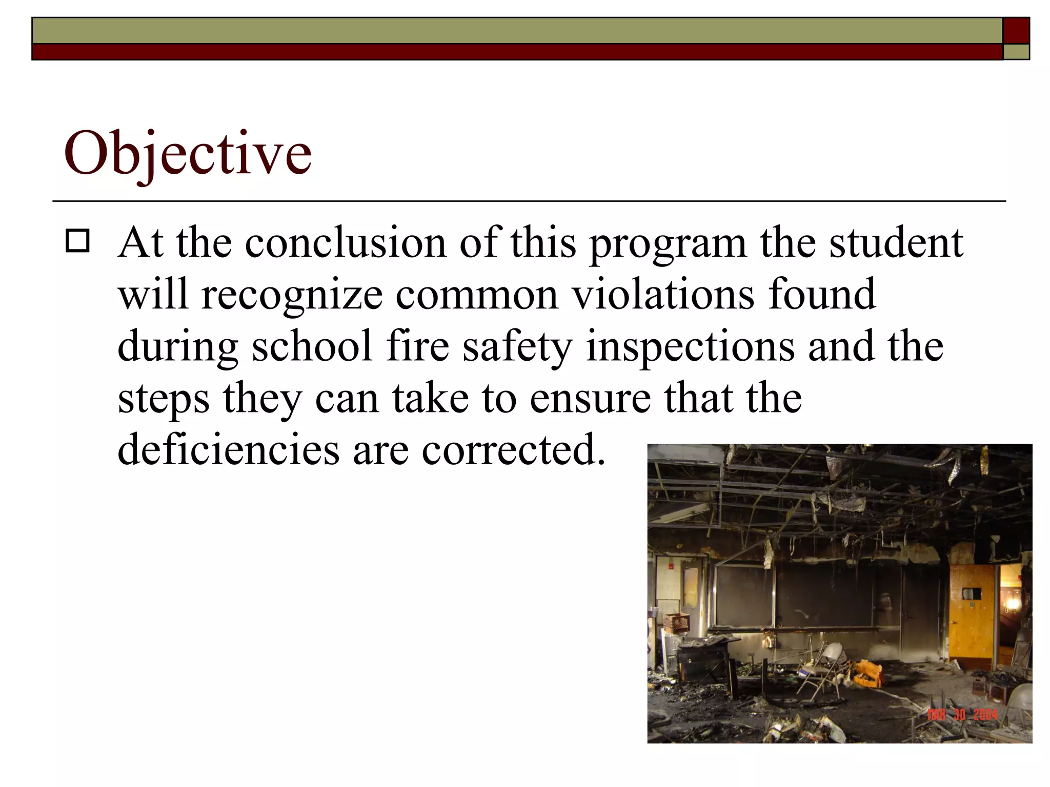 School Fire Safety Inspections | PPT