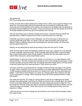 School for change agents - Module 1 transcript | PDF